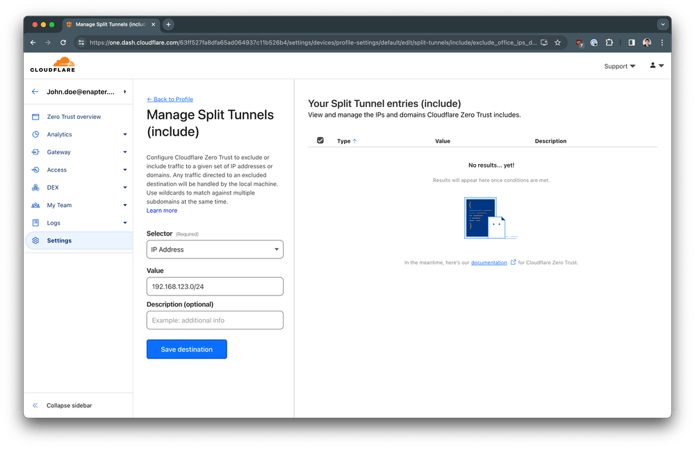 Enapter Gateway remote access with Cloudflare Zero Trust | Enapter Developer Toolkit