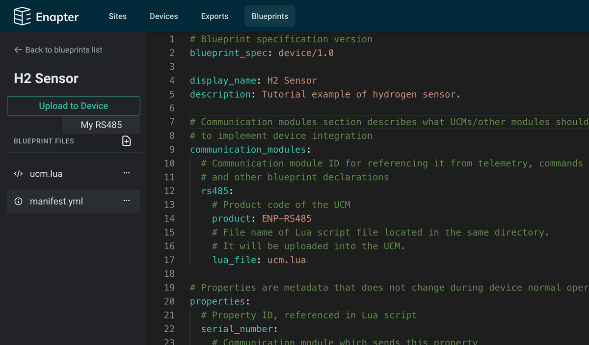 Uploading Blueprint Enapter Developer Toolkit
